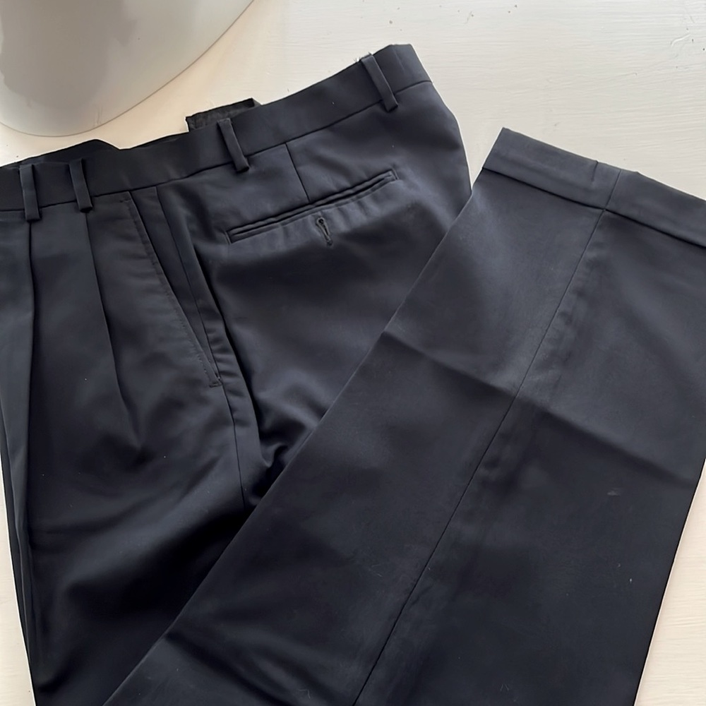 Cordovan & Grey Worsted Wool, Navy Blue Dress Pants, … - Gem